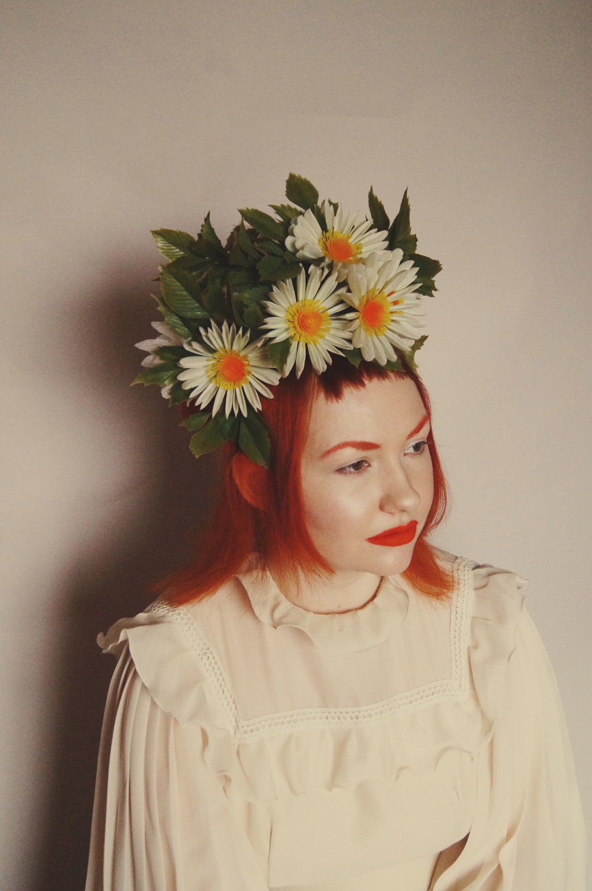 Vintage White Daisy May Day May queen flower crown – Fumbalinas